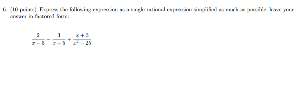 Solved Express the following expression as a single rational | Chegg.com