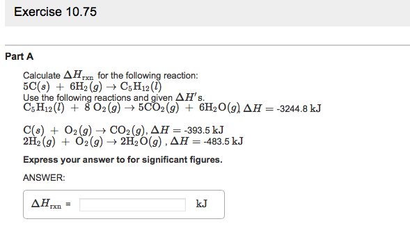Solved Calculate Delta H_rxn for the following reaction: | Chegg.com