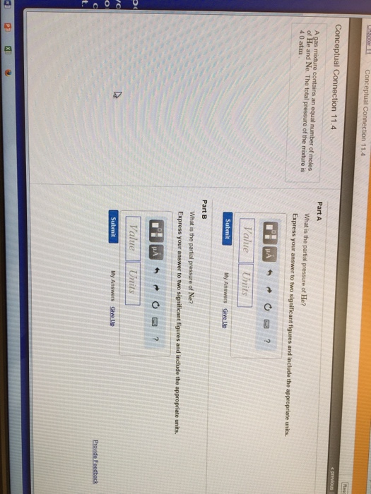 Solved A gas mixture contains an equal number of moles of He | Chegg.com