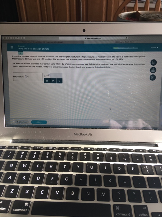 A chemical engineer must calculate the maximum safe | Chegg.com