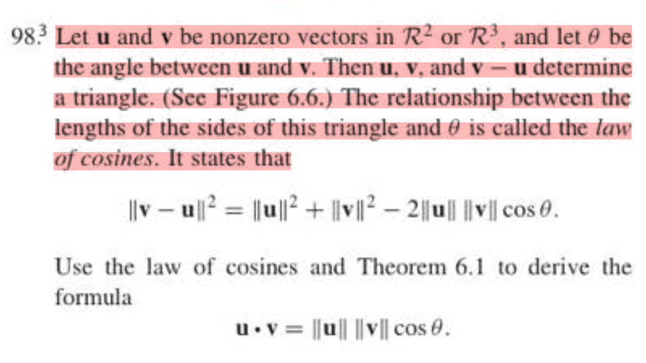Let u and v be nonzero vectors in R^2 or R^3 and let | Chegg.com