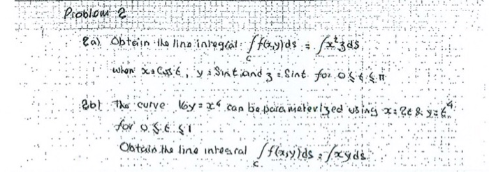 Solved Obtain the line integral integral_c f(x, y)ds = | Chegg.com