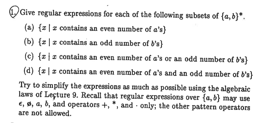 Solved Give regular expressions for each of the following | Chegg.com