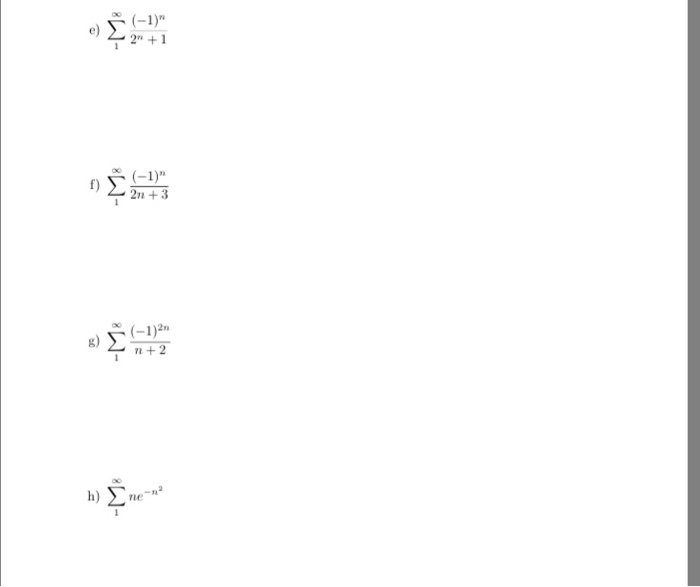 Solved Determine whether the following series are rgat or | Chegg.com