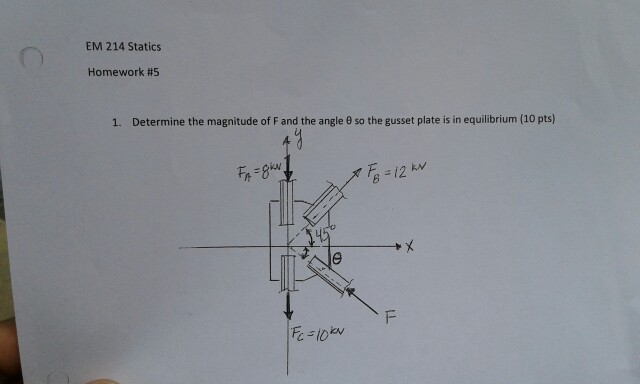 Solved EM 214 Statics Homework #5 1, Determine the magnitude | Chegg.com