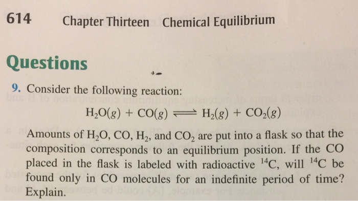 Solved 614 Chapter Thirteen Chemical Equilibrium Questions | Chegg.com