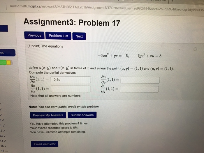 Solved The equations -6xu^2 + yv = -5, 7yv^2 + xu = 8 | Chegg.com