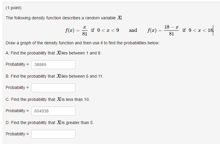 The Following Density Function Describes A Random
