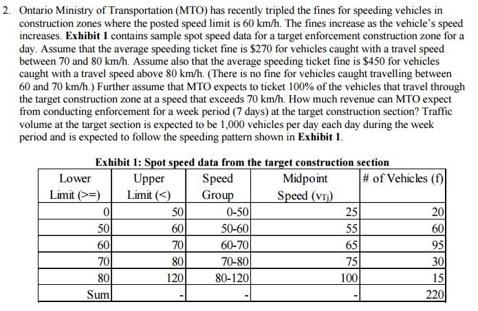 Solved Ontario Ministry of Transportation (MTO) has recently | Chegg.com
