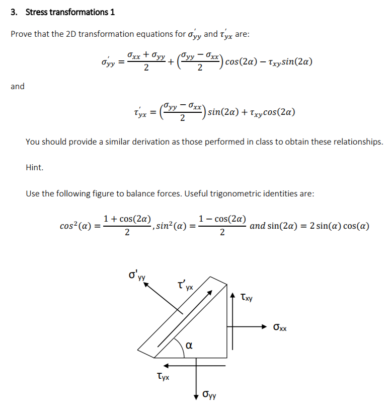 Solved Prove that the 2D transformation equations for | Chegg.com