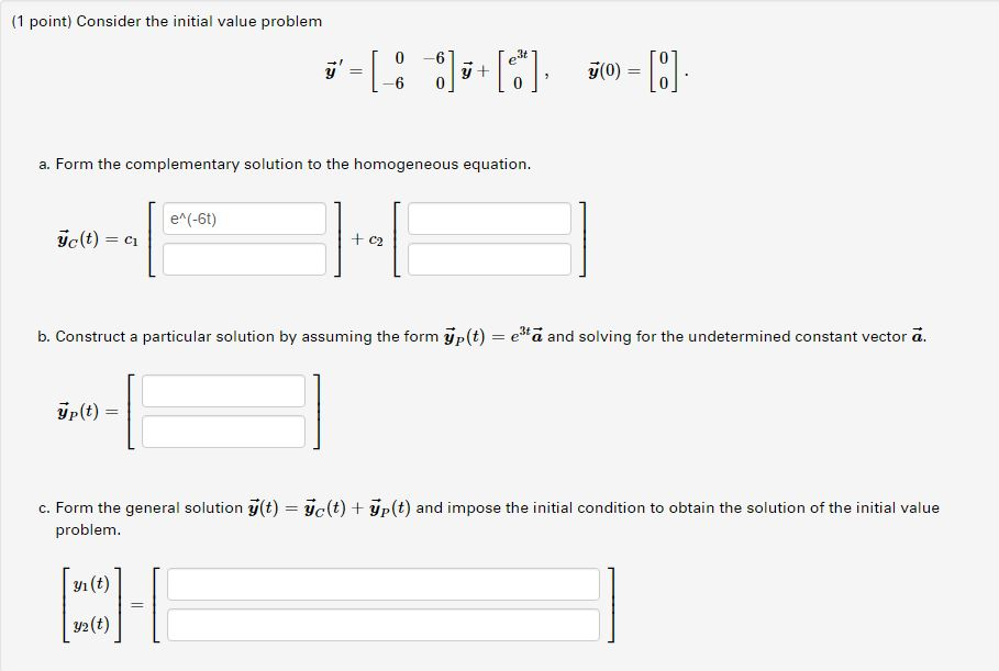 Solved Consider the initial value problem y^rightarrow ' = | Chegg.com
