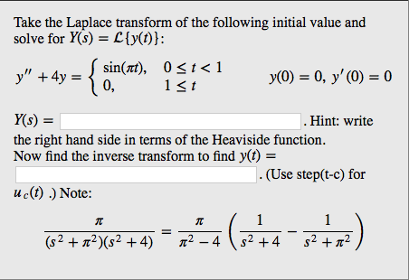 Solved Take the Laplace transform of the following initial | Chegg.com