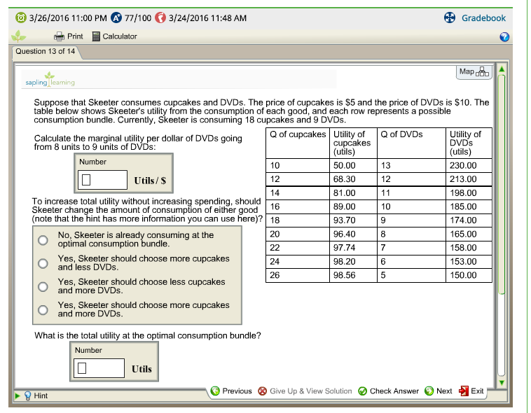 Solved 3/26/2016 11:00 PM A 77/100 3/24/2016 11:48 AM | Chegg.com