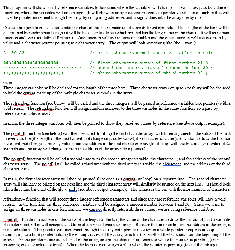 Solved This program will show pass by reference variables to | Chegg.com