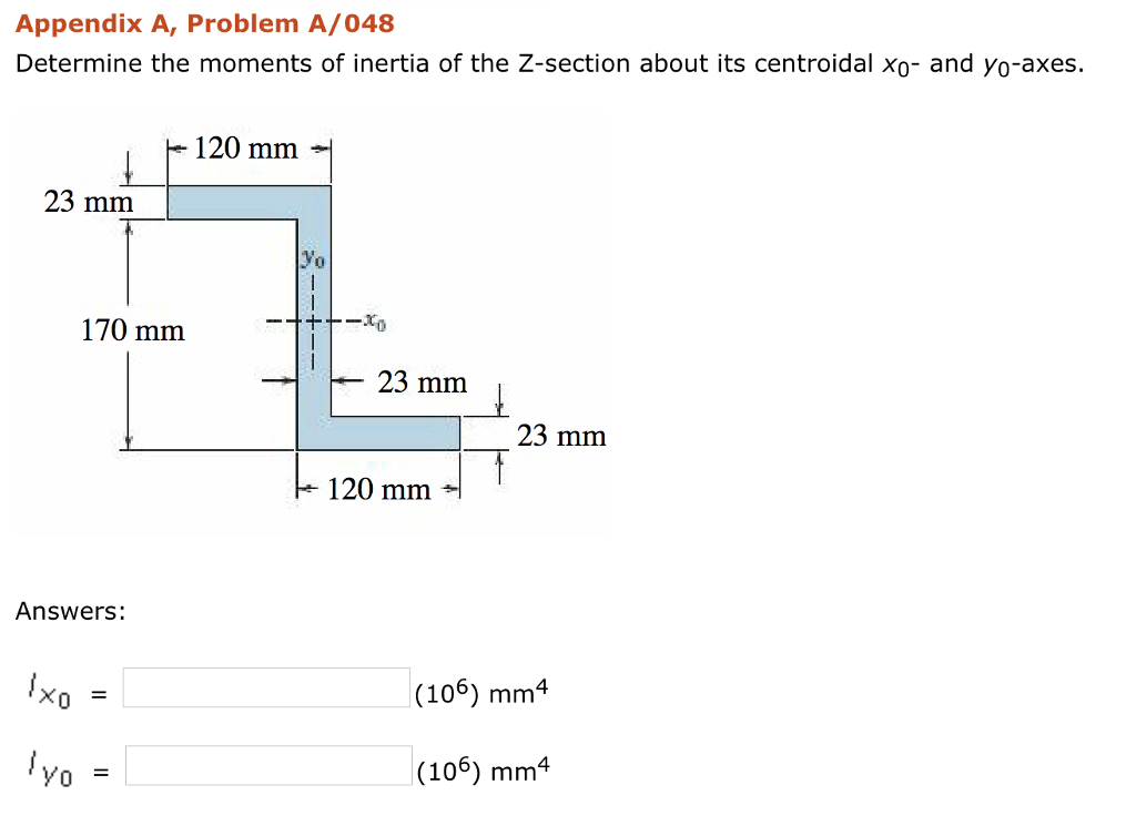Solved Appendix A, Problem A/048 Determine the moments of | Chegg.com