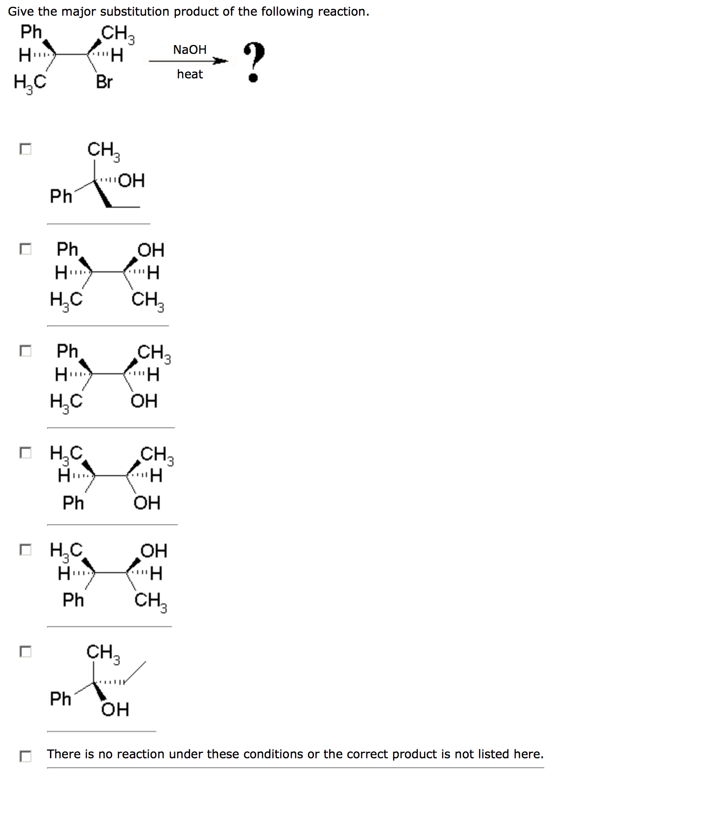 Solved Give the major substitution product of the following | Chegg.com