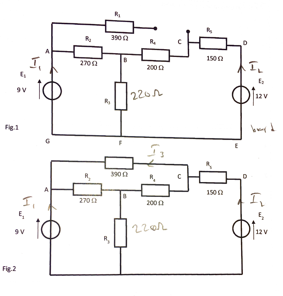 Solved "analyse the circuits and label important information | Chegg.com