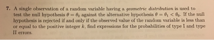 Solved A single observation of a random variable having a | Chegg.com