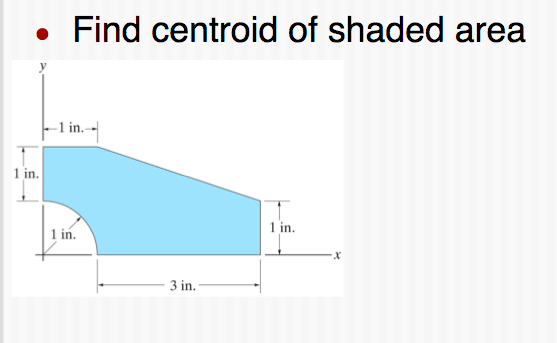 Solved Find centroid of shaded area | Chegg.com