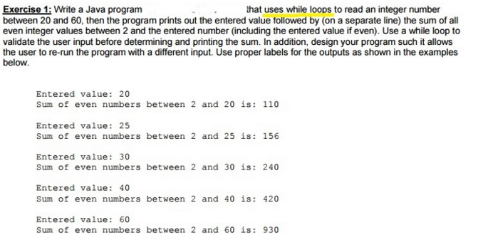 Solved Write A Java Program That Uses While Loops To Read An