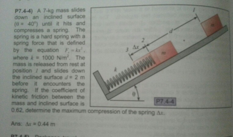 Solved dynamics question - work-system energy | Chegg.com