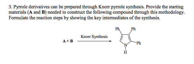 Solved Pyrrole derivatives can be prepared through Knorr | Chegg.com