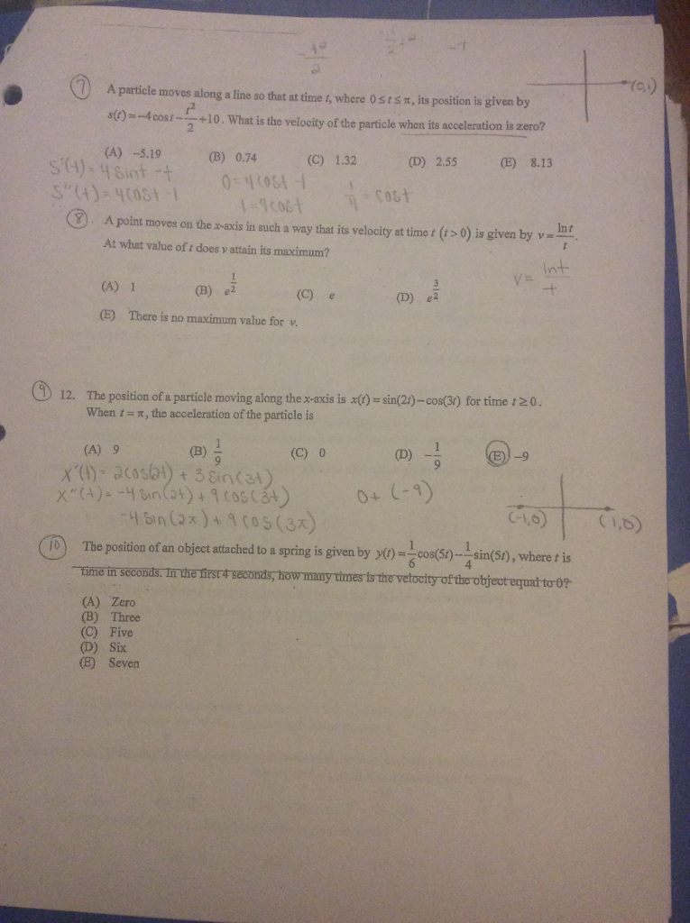 Solved A particle moves along a line so that at time , where | Chegg.com