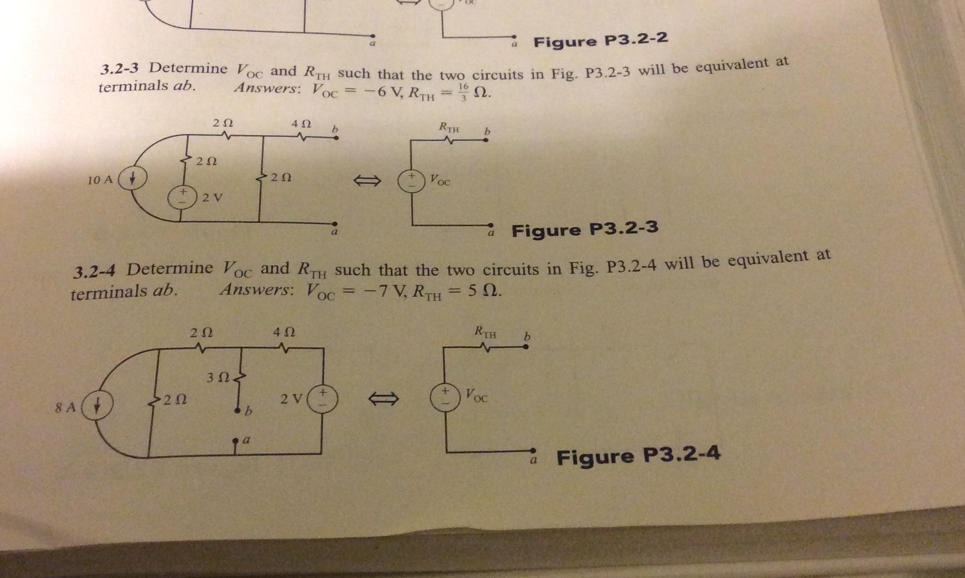 Solved Determine voc and rth such that the two circuits will | Chegg.com