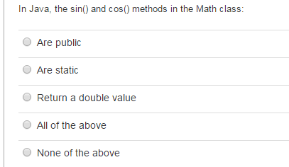 Solved In Java, the sin() and cos() methods in the Math | Chegg.com