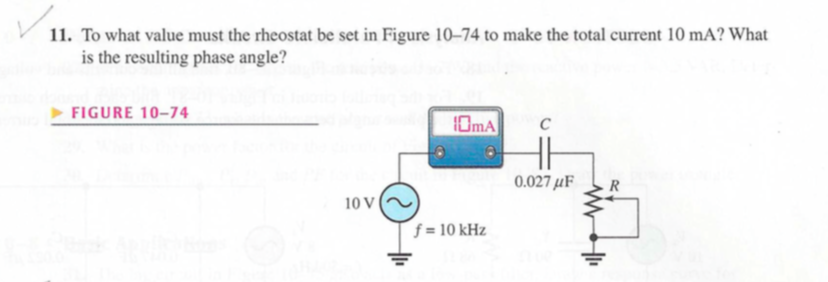 Solved To what value must the rheostat be set in Figure | Chegg.com