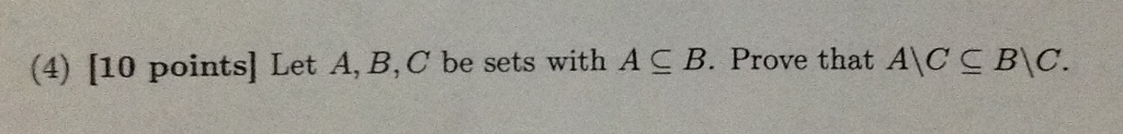 Solved Prove that A intersects B complement is a subset of B | Chegg.com