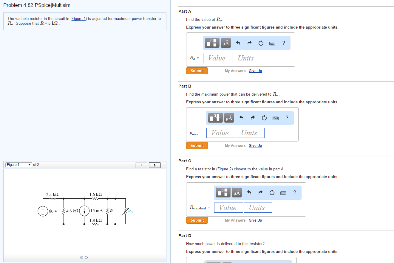 Solved Problem 4.82 Pspice|Multisim The variable resistor in | Chegg.com