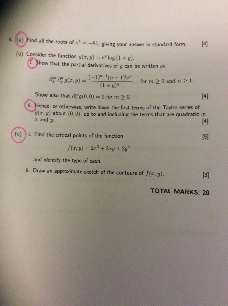 Solved 4. (a) Find all the roots of 281, giving your answer | Chegg.com