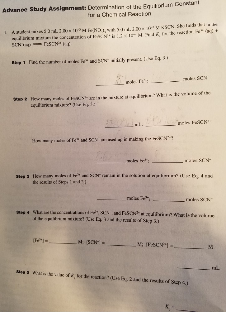 Solved Advance Study Assignment: Determination of the | Chegg.com