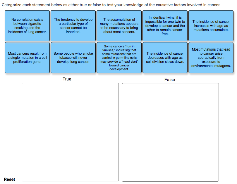 Solved Categorize each statement below as either true or | Chegg.com