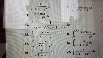 Solved Integral arctan x/1 + x^2 dx 14. integral | Chegg.com