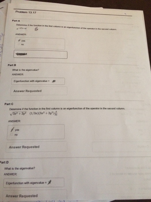 Solved Determine if the function in the first column is an | Chegg.com