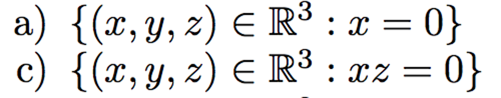 Solved Determine whether each of the following subsets of R3 | Chegg.com