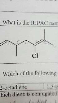 Solved what is the iupac name of the following diene | Chegg.com