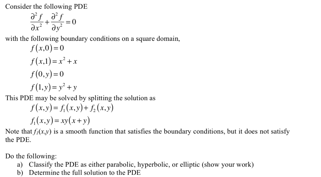 Solved Consider the following PDE with the following | Chegg.com
