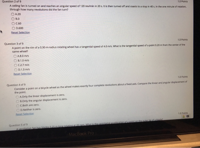 Solved A ceiling fan is turned on and reaches an angular | Chegg.com