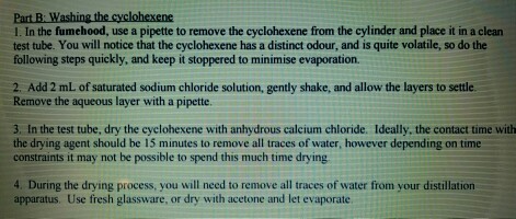 Solved In an experiment where cyclohexanol is dehydrated to | Chegg.com