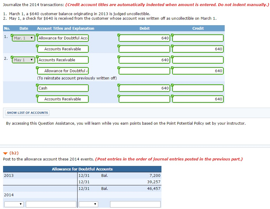 Solved Journalize the 2014 transactions: (Credit account | Chegg.com