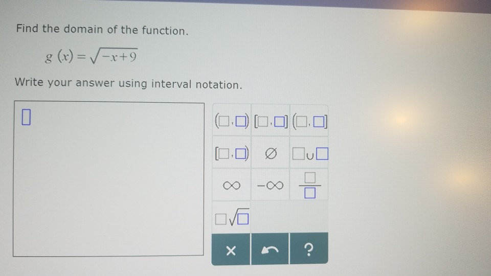 Solved Find the domain of the function. Write your answer | Chegg.com