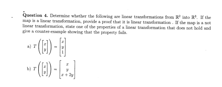 Solved Determine Whether The Following Are Linear
