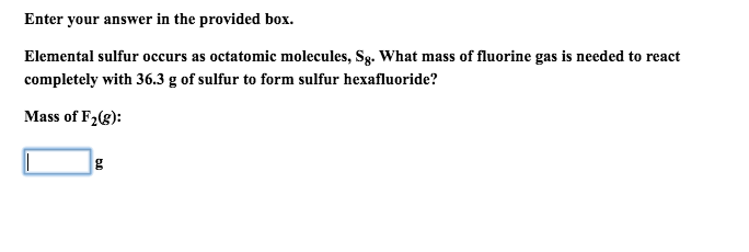 Solved Enter your answer in the provided box. Elemental | Chegg.com