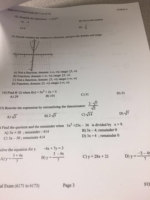Solved Simplify the expression: (-27)^2/3 -9 Not a real | Chegg.com
