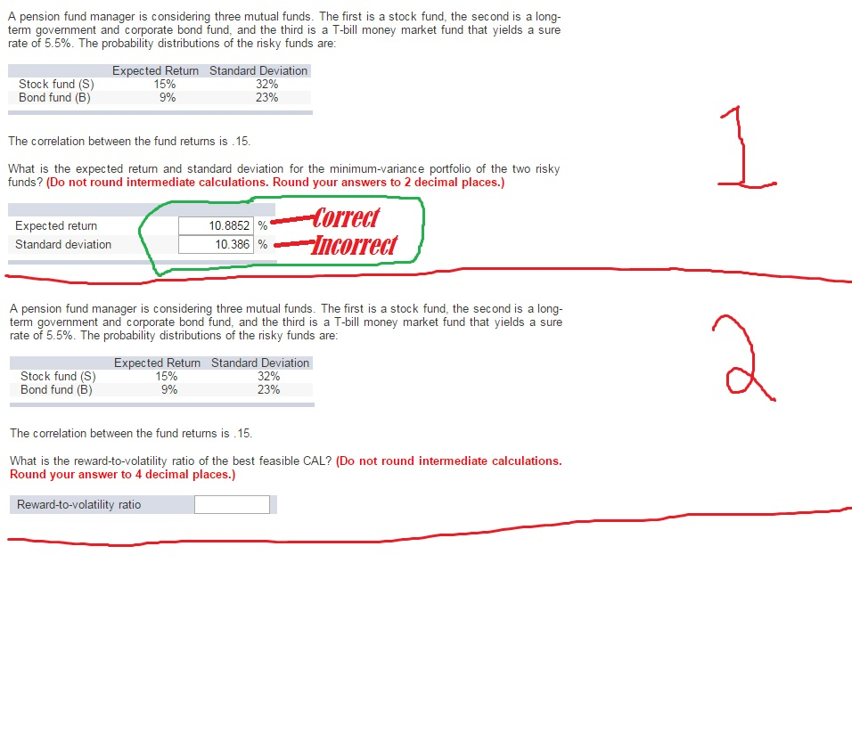 Solved A pension fund manager is considering three mutual | Chegg.com