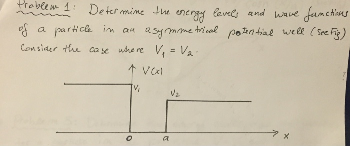Solved Determine the energy levels and wave functions of a | Chegg.com