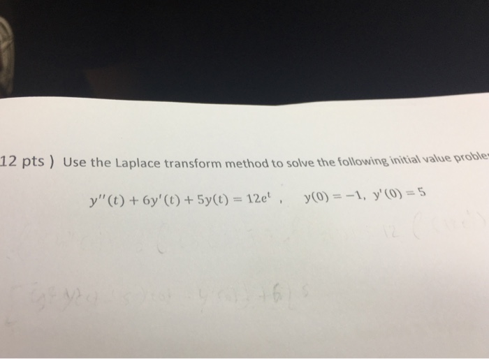Solved Use the Laplace transform method to solve the | Chegg.com